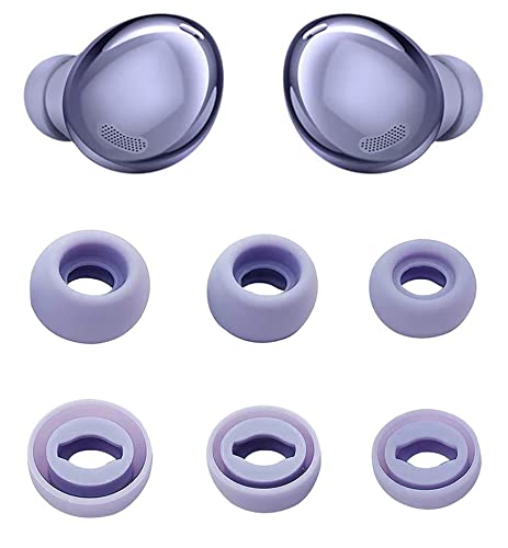 ALXCD Ear Tips Compatible with Galaxy Buds Pro Earbuds, S/M/L 3 Size 3 Pairs Silicone Replacement Eartips Earbuds Tips, Compatible with Galaxy Buds Pro SM-R190, 3 Pairs, Phantom Violet