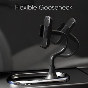 TALK WORKS Car Cupholder Cell Phone Holder Compatible w/iPhone 13/13 Pro/13 Pro Max/14/14 Plus/14 Pro/14 Pro Max for Automobile, Truck - 8" Gooseneck Mount (Black)