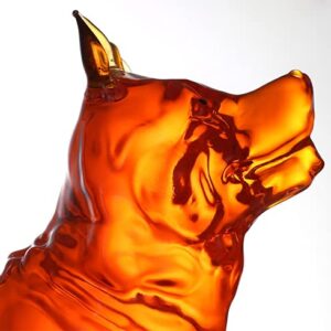 Dog Whiskey Decanter,Glass Zodiac Animal Wine Decanter,1000ml Liquor Decanter For Whiskey Scotch RumTequila