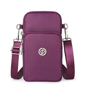 crossbody phone purse mulit pocket cell phone shoulder strap wallet case for motorola one 5g ace moto g power 2022 moto g stylus 2022 moto g pure 2021 g8 plus tcl 20l 10l 30 se blu g91 pro (purple)