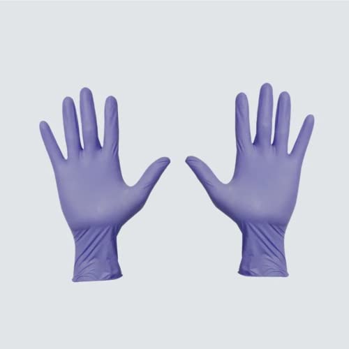 100% Nitrile Chemo-rated Medical Grade Exam Gloves - 510(k), Latex and Powder Free, Disposable, 4 mil Thickness, Textured Fingers, Indigo (1000, Medium)