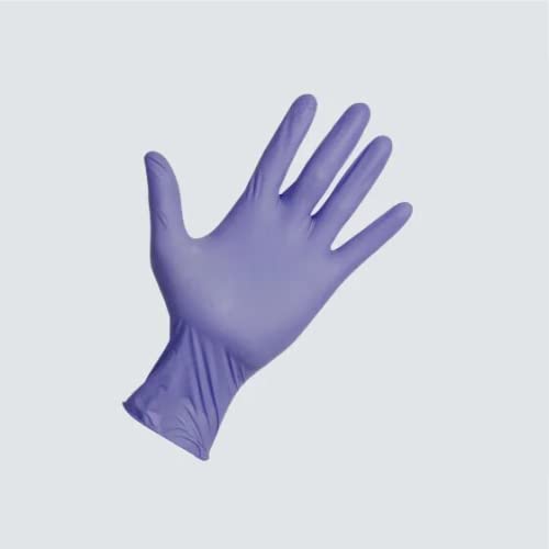 100% Nitrile Chemo-rated Medical Grade Exam Gloves - 510(k), Latex and Powder Free, Disposable, 4 mil Thickness, Textured Fingers, Indigo (1000, Medium)