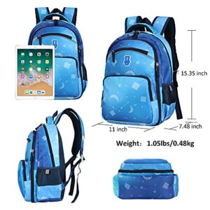 SARHLIO Kids Backpack 15" for Boys and Girls The Right Size Light Weight 600 Denier Polyester Water Resistant School Backpack for Preschool Kindergarten Early Elementary School Navy Blue(BPK15C)