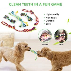 Dog Squeaky Toys For Small Dogs, 12 Pack Puppy Toys For Teething Cute Small Dog Toys Stuffed Plush Dog Toy Bundle Natural Cotton Puppy Rope Toy Dog Chew Toys For Puppies Pet Toys For Dogs