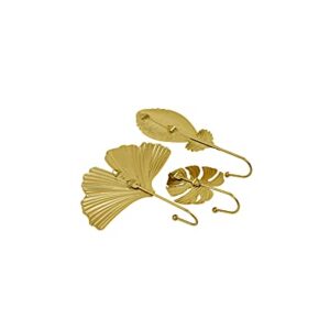 Dorm Queen Gold Decorative Wall Hooks – Set of 3 | Gold Hooks for Hanging Keys, Hats and Jewelry | Gold Wall Hooks | Wall Hooks Decorative | Decorative Hooks | Hat Hooks for Wall | Brass Hooks