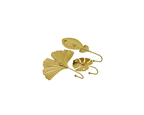 Dorm Queen Gold Decorative Wall Hooks – Set of 3 | Gold Hooks for Hanging Keys, Hats and Jewelry | Gold Wall Hooks | Wall Hooks Decorative | Decorative Hooks | Hat Hooks for Wall | Brass Hooks