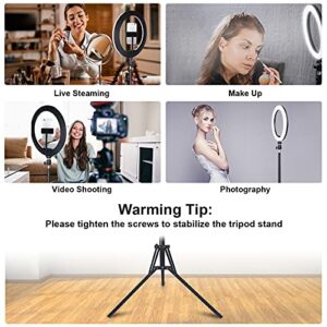 13" Selfie Ring Light with 63" Tripod Stand & 3 Phone Holder, LED Camera Ringlight with 48 RGB Colors Modes & Musical Rhythm Mode and 12 Brightness Dimmable for Makeup/Photography/Videos/Vlog/TikTok