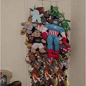 Over Door Hanging Storage Chain with 20 Stainless Steel Clips, Toy Storage Chain Multipurpose Baseball Cap Organizer Hat Holder for Your Toys, Sun Visors, Hats, Cap, Scarves, Gloves, towel, etc.