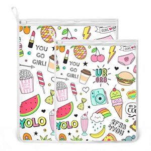 cute fun doodles laundry mesh bag delicates lingerie laundry wash bag heavy duty with zipper bra laundry bags for women men students colleage