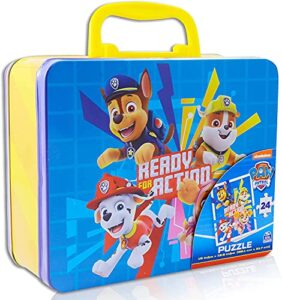 paw patrol 24-pc puzzle tin lunch box (7.75" x 6.25" x 3.25")