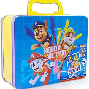 Paw Patrol 24-pc Puzzle Tin Lunch Box (7.75" x 6.25" x 3.25")