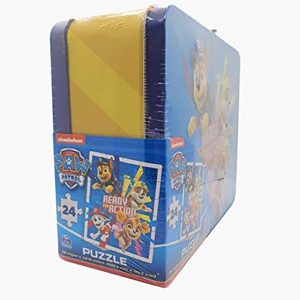 Paw Patrol 24-pc Puzzle Tin Lunch Box (7.75" x 6.25" x 3.25")