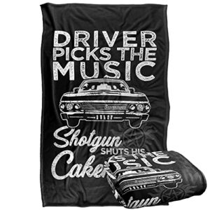 supernatural driver picks music silky touch super soft throw blanket 36" x 58"