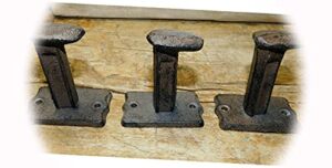 charmingstuffs new 1 cast iron antique style railroad spike coat hooks hat hook rack towel garden xl-0106qqq by charmingss