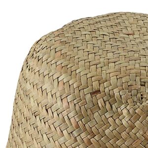 WSZJJ Wicker Woven Basket Rattan Foldable Hanging Flower Pot, Woven Dirty Clothes Basket, Storage Basket, Home Decoration