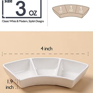 DELLING Ceramic Dipping Bowls/Dipping Sauce Bowls Set - 3 Oz Dipping Sauce Dishes- Small Sauce Cups/Bowls for Sushi, Tomato Sauce, BBQ or Other Dinner - Great for Different Sauce and Dip, Set of 5