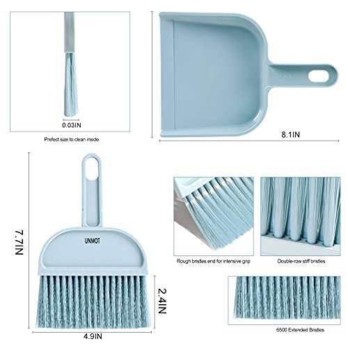 UNMOT Pet Cage Cleaner Set for Rabbit Cages Guinea Pig Hamster Cat Ferret Birds Parrot Chinchilla for Small Animals Pet Playpen Bedding Cleaning Brush Dustpan and Broom Foam Sponge