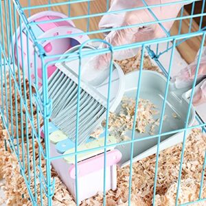 UNMOT Pet Cage Cleaner Set for Rabbit Cages Guinea Pig Hamster Cat Ferret Birds Parrot Chinchilla for Small Animals Pet Playpen Bedding Cleaning Brush Dustpan and Broom Foam Sponge