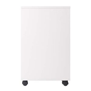 Ergode Halifax 2 Section Mobile Filing Cabinet, White