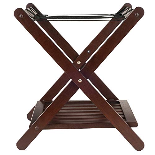 Ergode Remy Luggage Rack with Shelf, Cappuccino