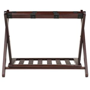 Ergode Remy Luggage Rack with Shelf, Cappuccino