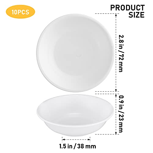 Cabilock 10pcs Sauce Dishes Appetizer Plate Soy Sauce Dipping Dishes Condiment Dishes Mini Serving Bowl for Buffet Side Dishes Ketchup BBQ Dinner