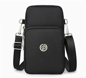 ebuymore tm crossbody phone purse mulit pocket cell shoulder strap wallet case for moto one 5g g power g8 plus g7 g9 play e7 tcl 20l 10l 10 se 20 pro blu g90 umidigi a9 (black)