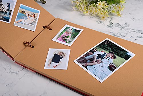 Scrapbook Photo Album, Photo Book, Our Adventure Book, Scrap Book with Hard Cover Movie Up Travel Scrapbook for Anniversary, Wedding, Travelling (Our adventute)