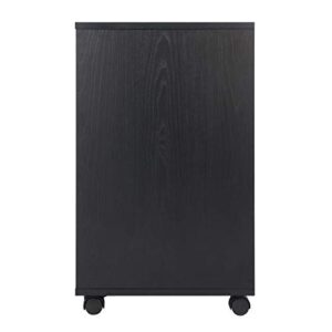 Ergode Halifax 3 Section Mobile Storage Cabinet, Black