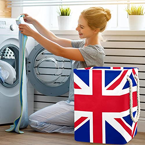 Laundry Basket Foldable Laundry Hamper With Handles Detachable Storage Bin, Bathroom Organizer, Children Toy Bins United Kingdom Flag