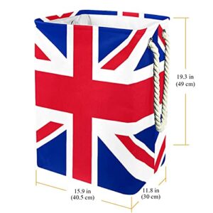 Laundry Basket Foldable Laundry Hamper With Handles Detachable Storage Bin, Bathroom Organizer, Children Toy Bins United Kingdom Flag