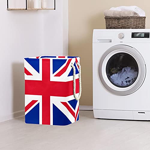 Laundry Basket Foldable Laundry Hamper With Handles Detachable Storage Bin, Bathroom Organizer, Children Toy Bins United Kingdom Flag