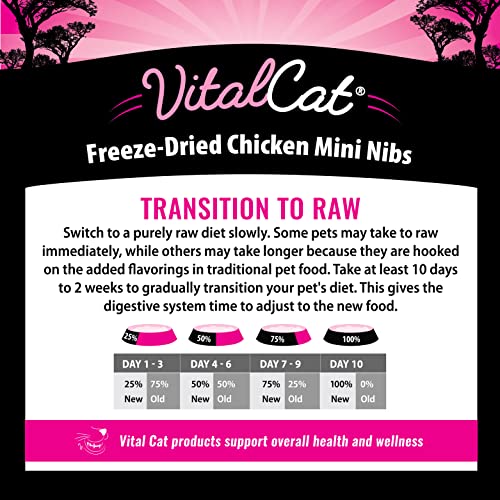 Vital Essentials Freeze Dried Cat Food, Chicken Mini Nibs 12 oz