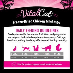 Vital Essentials Freeze Dried Cat Food, Chicken Mini Nibs 12 oz