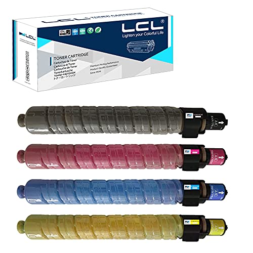 LCL Compatible Toner Cartridge Replacement for Ricoh 888636 888637 888638 888639 MP C2000 MP C2500 MP C300 DSC525 DSC530 LD425C LD430C C2525 C3030 Aficio MP C2000 MP C2500 (4-Pack KCMY)