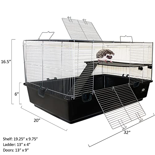 Zanzibar Cage - Durable Spacious Pet Habitat - Hedgehogs, Guinea Pigs, Small Rabbits, Syrian Hamsters, Degus, Tortoises, Lizards and Other Small Pets