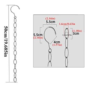 LERTREE 50cm Space Saving Hanger Chains Stainless Steel Closet Hanger Organizer Magic Chains for Home and Office (4)