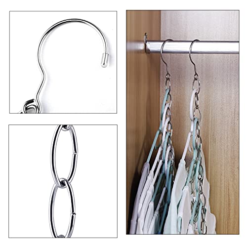 LERTREE 50cm Space Saving Hanger Chains Stainless Steel Closet Hanger Organizer Magic Chains for Home and Office (4)