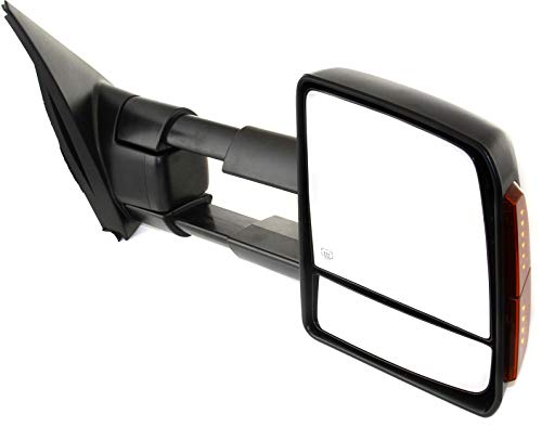 Garage-Pro Mirror Compatible with 2007-2021 Toyota Tundra Towing Mirror, Passenger Side, Heated, Power Glass, Blind Spot Glass, In-housing Signal Light