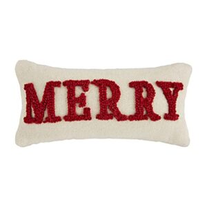 mud pie christmas mini canvas pillow, merry