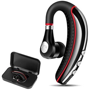 bluetooth headset v5.0,wireless bluetooth earpiece with noise canceling mic for cell phone,ultralight business earphone for driving/trucker/office,sweatproof headset for android/iphone/smartphone