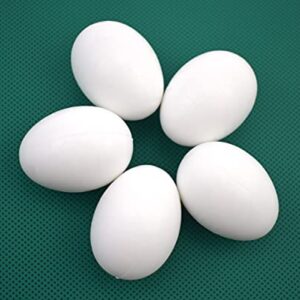 10 Pieces of Pigeon Eggs Simulation of Solid Plastic Pigeon Eggs for Pigeon Hatching Help Laying Pigeon Agricultural Tool Poultry