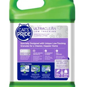 Cat's Pride Max Power UltraClean Low-Tracking Multi-Cat Clumping Litter 15 Pounds, Fresh Scent