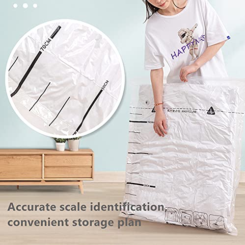 Revolutionary Plastic Space Saver Vacuum Storage Bag for Clothes,No Need Pump Vacuum Seal Bags for Clothing,Reusable Compression Vaccummpacking Bags for Storage,Large,4PCS, 39.3”×31.5”