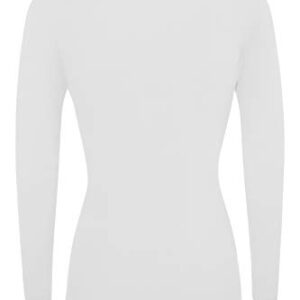 Natural Uniforms Women's Long Sleeve V-Neck T-Shirt Under Scrub (White, Medium)