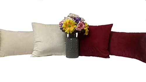 Norott Decorative Throw Pillow Vault Secret Pocket-6.5x10.5-Keep Items Private Safe Secure in Plain Sight-Beds-Couch-Sofa-Any Room-Travel Use- Oblong Crimson-13.5x19.5x6.5 inches