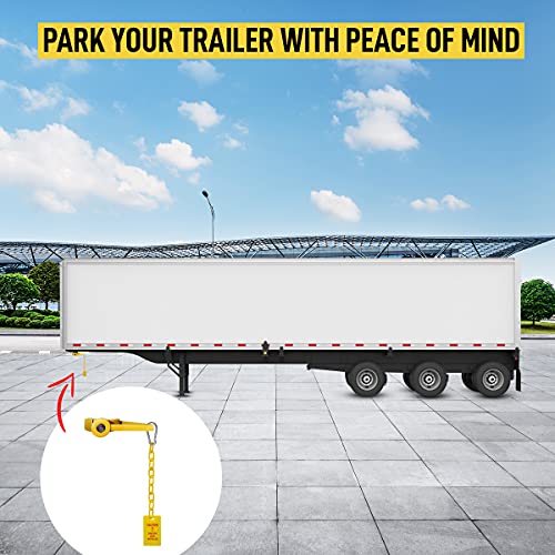 Heavy-Duty - King Pin Lock | Strong Tough Steel | Fifth Wheel Trailer Lock | Anti-Theft for RVs, Trailers, etc | with Bright Caution Tag Deterrent and Air Freshener