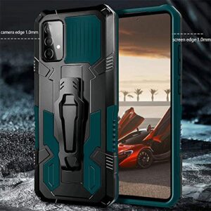 for Samsung A52 Case Military Grade Heavy Duty Protection Phone Case for Samsung A52 Anti Drop 15ft. Drop Tested Cover with Magnetic Kickstand and 2 pcs HD Screen Protector for Galaxy A52 Case -Green