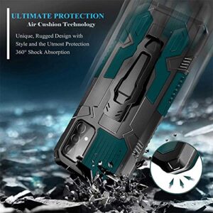 for Samsung A52 Case Military Grade Heavy Duty Protection Phone Case for Samsung A52 Anti Drop 15ft. Drop Tested Cover with Magnetic Kickstand and 2 pcs HD Screen Protector for Galaxy A52 Case -Green