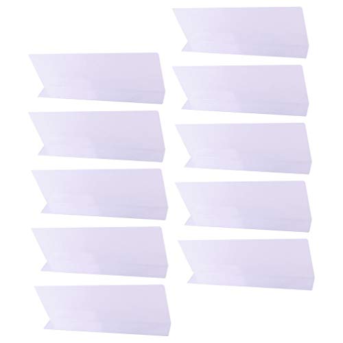 Baluue Acrylic Shelves 10pcs Goods Shelf Dividers Clapboards Acrylic Clear Closet Separators Organizer for Home Wardrobe Cabinet Pantry Store Showroom Office Shelving Divider Clear Shelf Divider